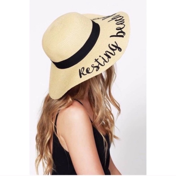 Accessories | Resting Beach Face Floppy Sun Hat | Poshmark